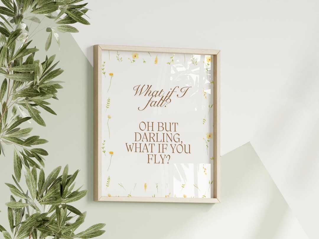 Floral Motivational Wall Art, Office Wall Art, Modern Home Decor, Quote ...