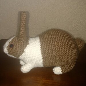 Dutch Rabbit Bunny Crochet Brown and White Handmade Nursery Amigurumi ...
