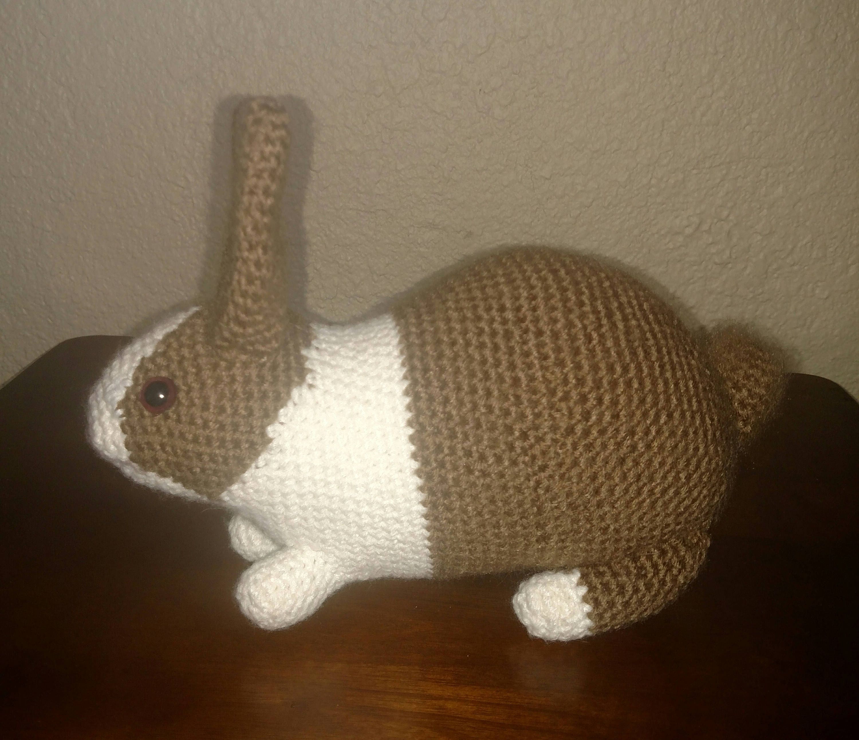 Dutch Rabbit Bunny Crochet Brown and White Handmade Nursery Amigurumi ...