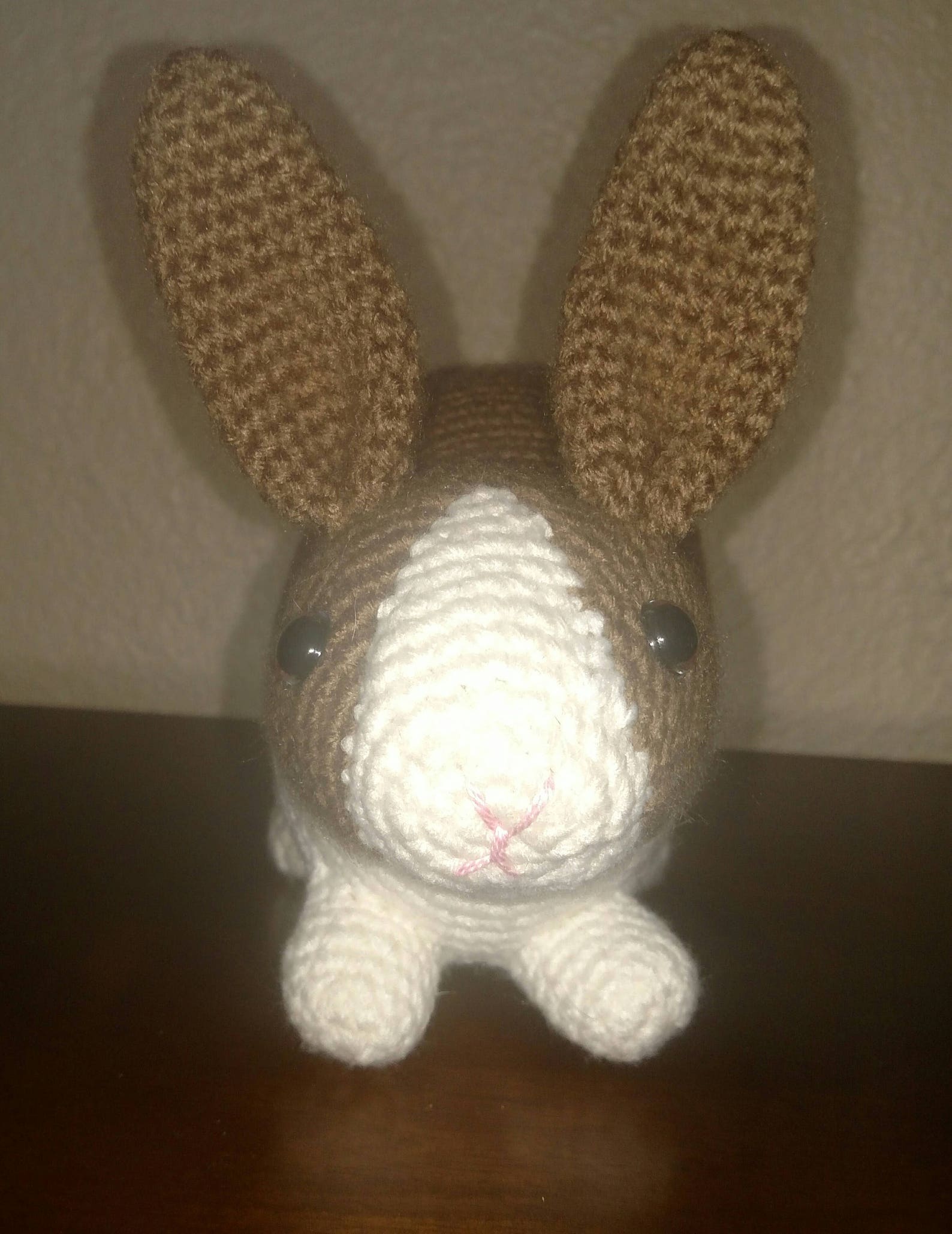 Dutch Rabbit Bunny Crochet Brown and White Handmade Nursery Amigurumi ...
