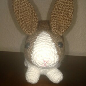 Dutch Rabbit Bunny Crochet Brown and White Handmade Nursery Amigurumi ...