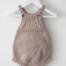 Baby Playsuit Knitting Pattern - Pip Knitted Romper PDF Knitting ...