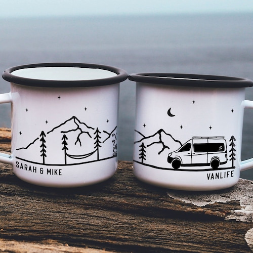 Custom Van Life Camping Mug Vanlife Campfire Mug Campervan RV | Etsy