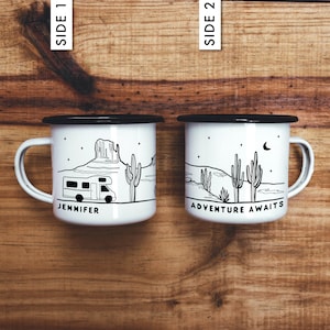 Personalised Vanlife Mug Enamel Mug Van Custom Camping Mug Van Life ...