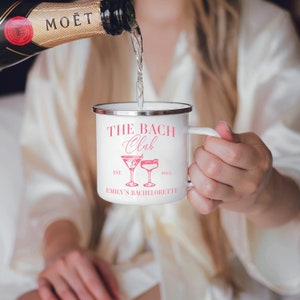 The Bach Club Mugs, Social Club Bachelorette Cups, Bridal Party Mugs ...