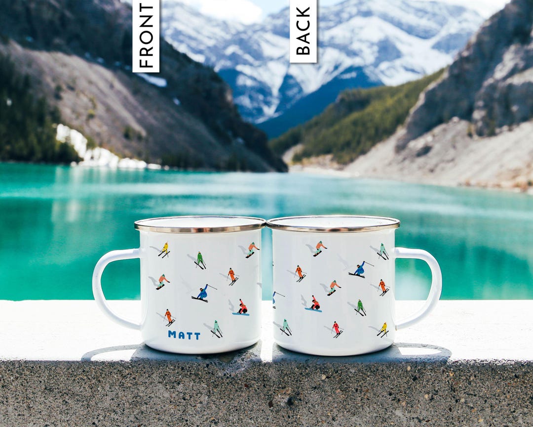 Personalized Ski Mug, Custom Skiing Gift, Ski Lover Camp Mug ...