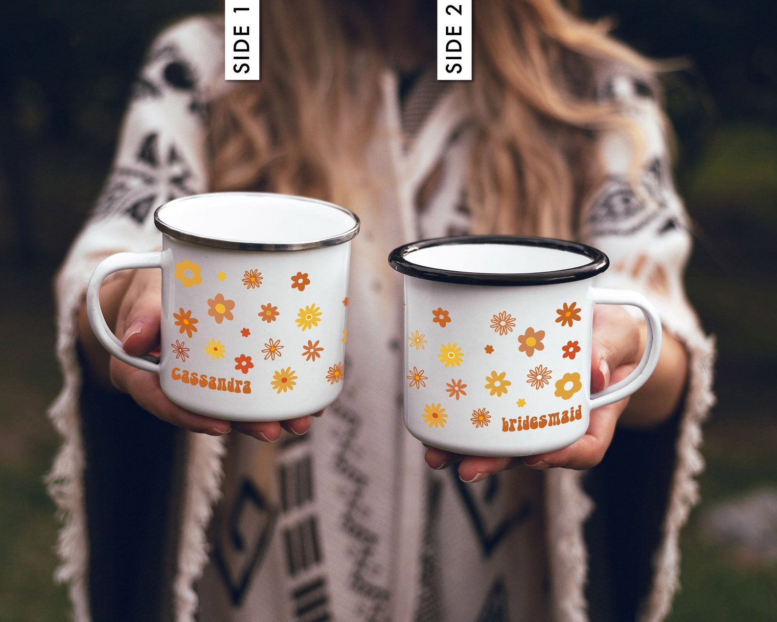 70s Bachelorette Retro Mug 60s Floral Mug Retro Wedding - Etsy