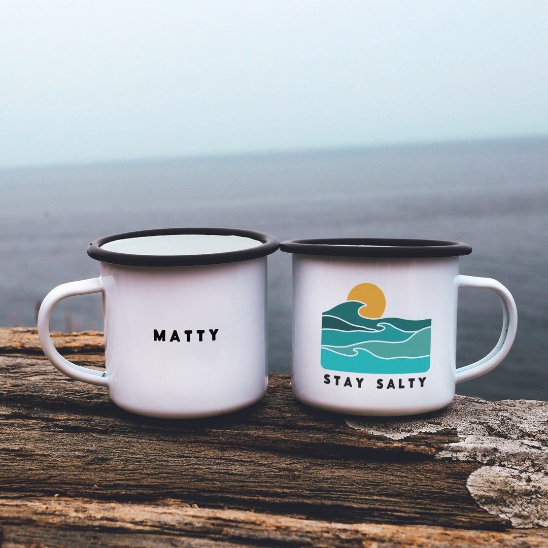 Camping Mug Surf Gift Surf Mug 'stay Salty' Surfer Gift Surfing ...