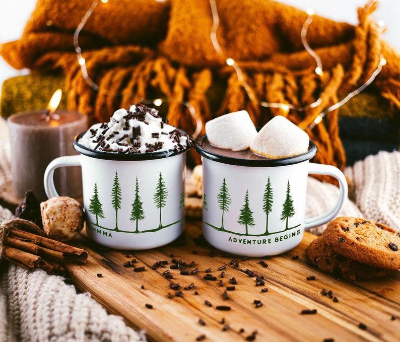 Personalized Christmas Gift Customizable Mug Forest Wedding - Etsy