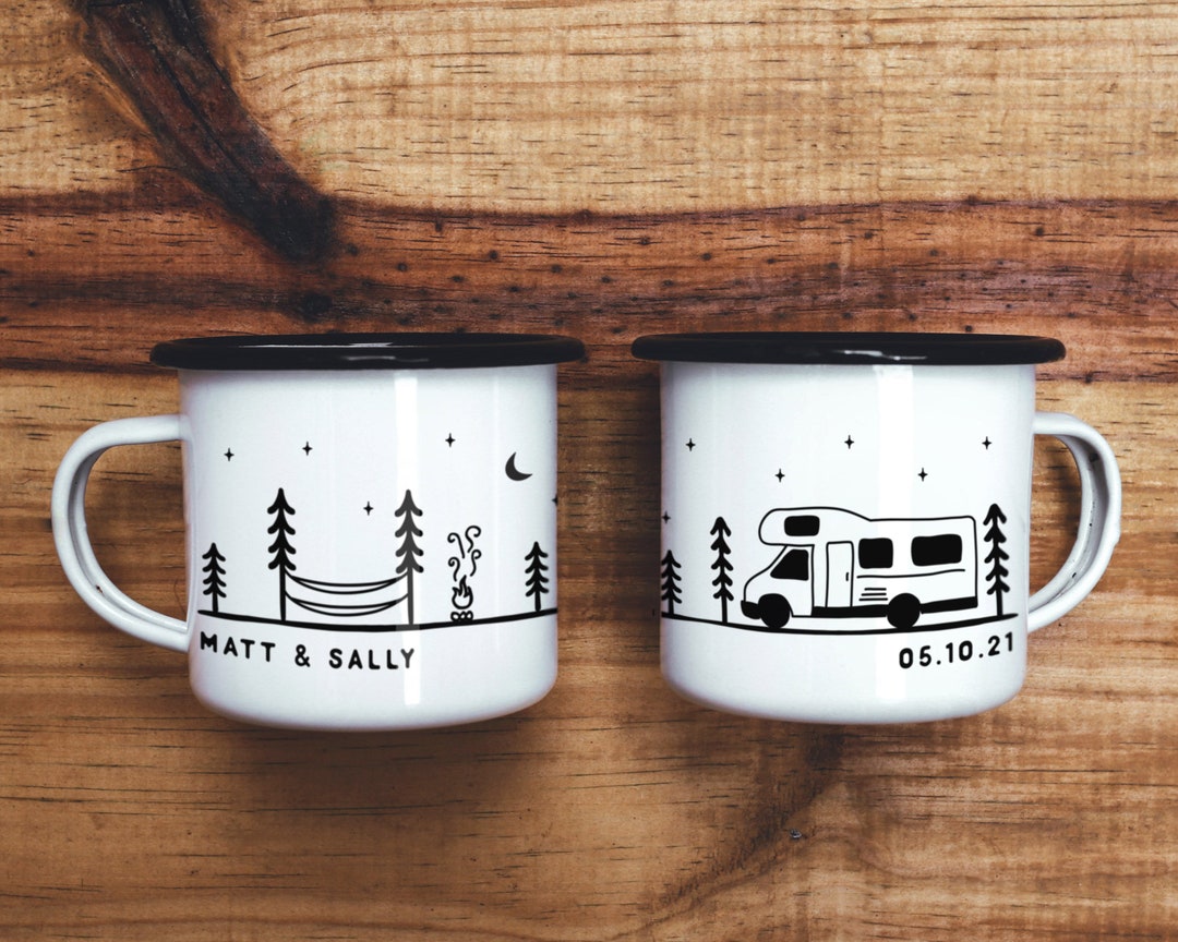 RV Gift Campervan Gift Custom Van Life Camping Mug Vanlife Campfire Mug ...