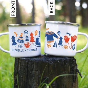 Personalized Winter Mug, Scandi Christmas Ski Gift, Custom Cozy ...