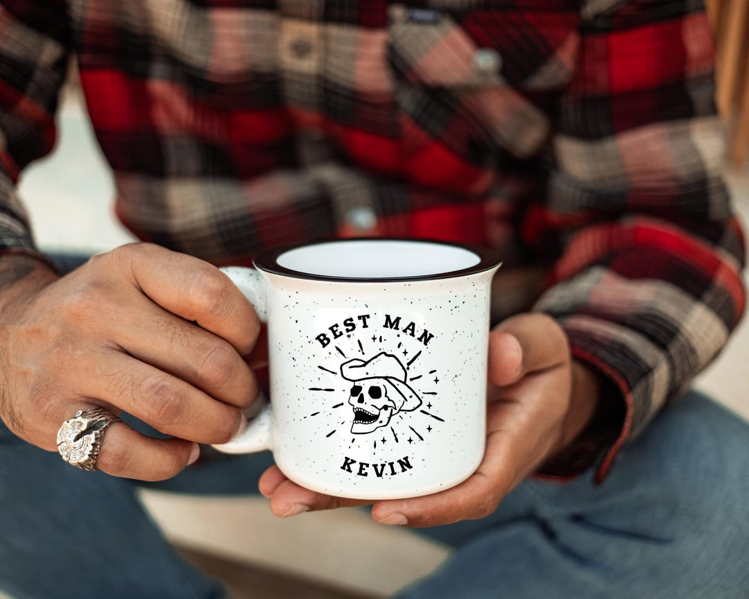 Unique Groomsman Proposal Gift, Skull Best Man Mug, Personalized ...