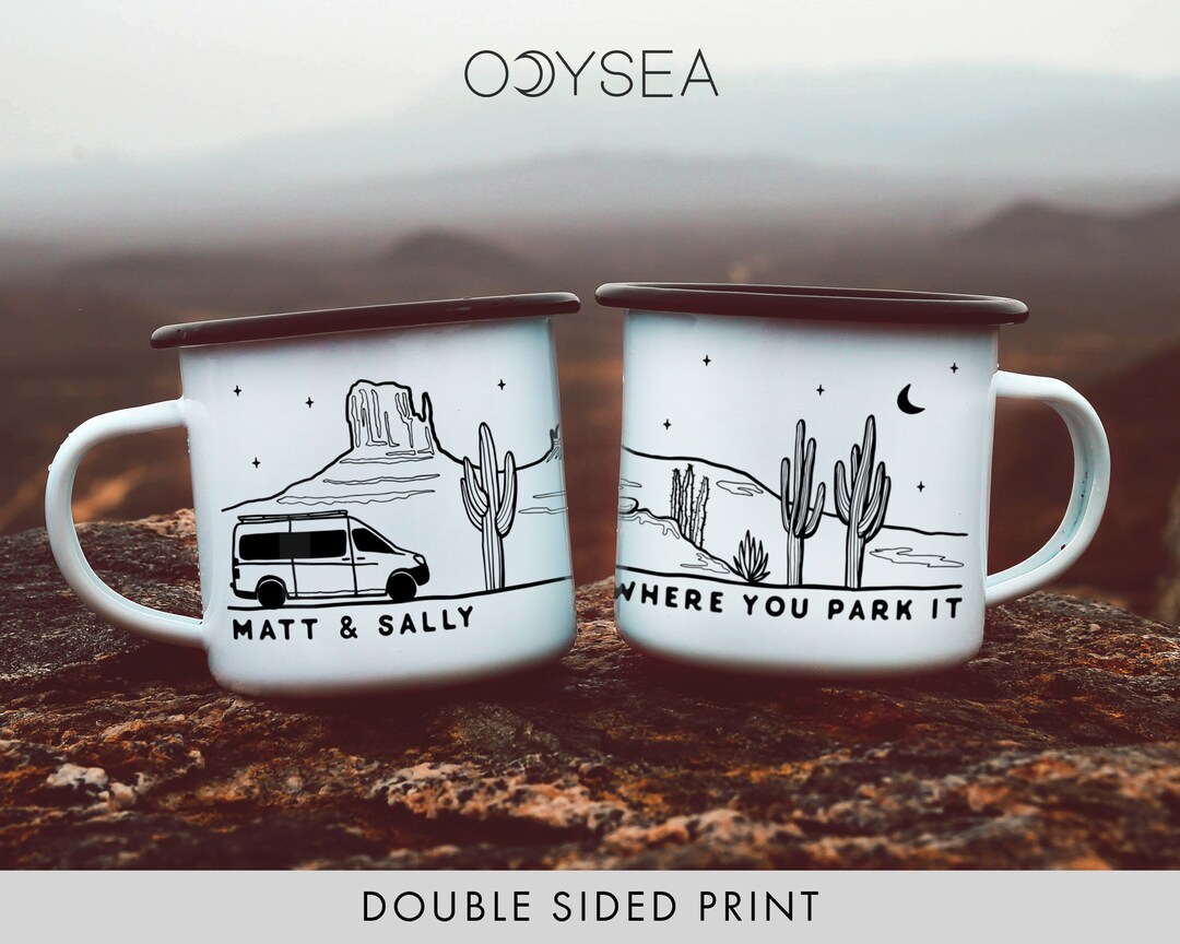 Personalised Vanlife Mug Enamel Mug Van Custom Camping Mug Van Life ...