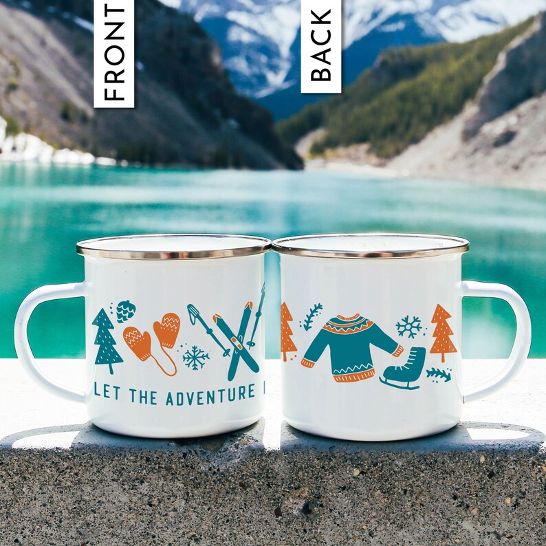 Personalized Winter Ski Mug, Custom Skiing Gift, Skier Camping Mug, Ski ...