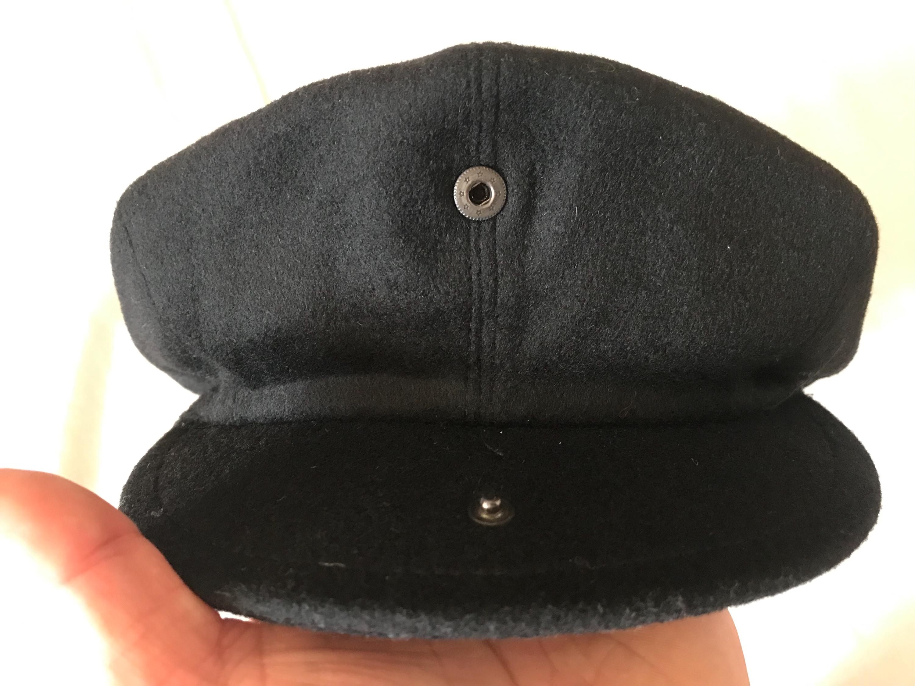 Zenith Made in Italy Newsboy Gatsby European Hat Black Pure Wool Large ...