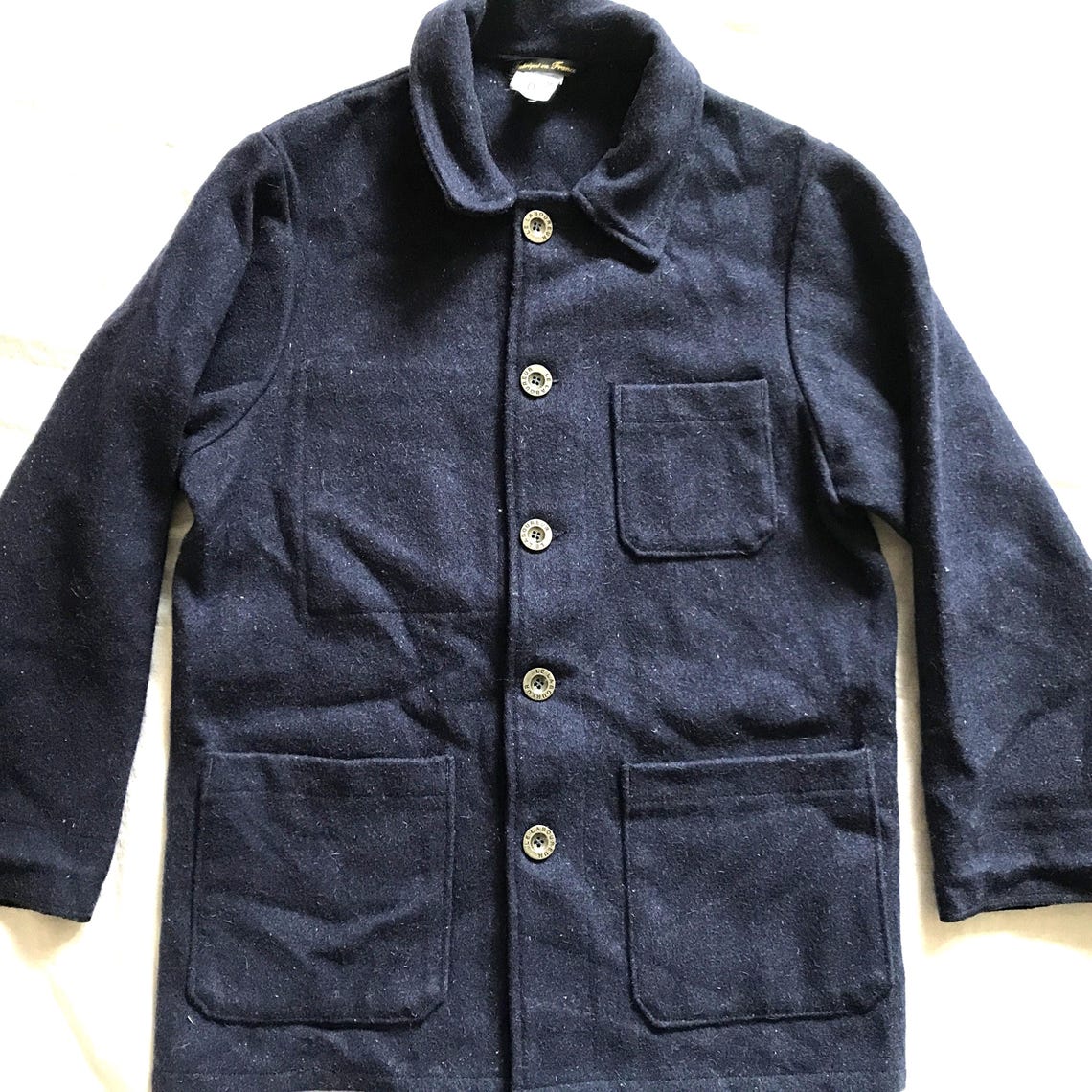 Le Laboureur Made in France Men's Wool Jacket Navy Blue Small Size - Etsy