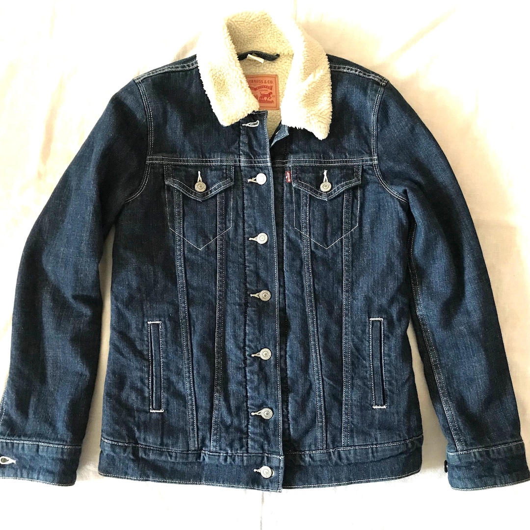 Levis Levi Strauss Women's Denim Winter Sherpa Jacket Size XS Xsmall EU ...