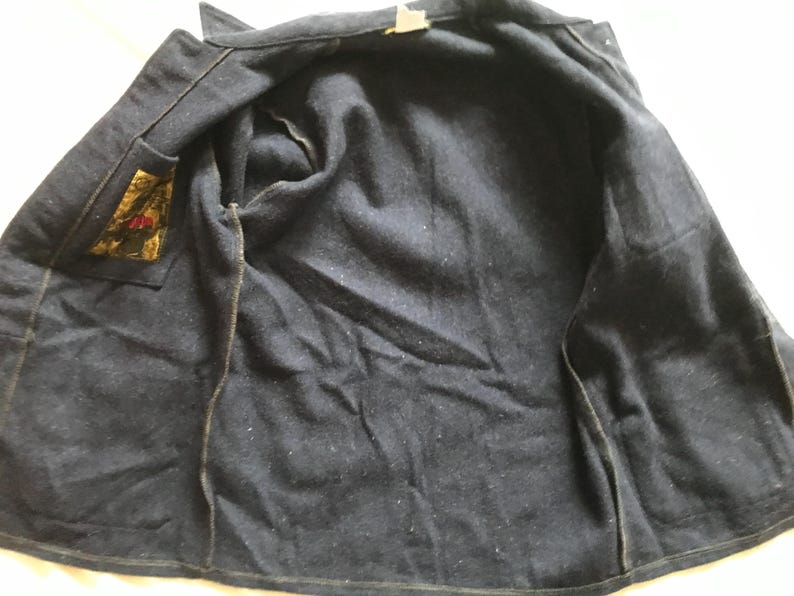 Le Laboureur Made in France Men's Wool Jacket Navy Blue Small Size - Etsy