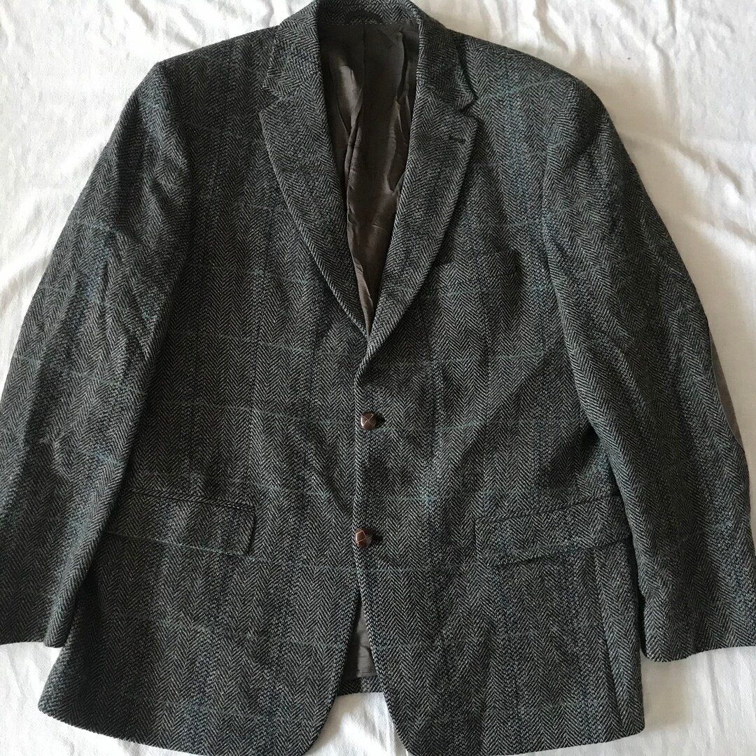 Mario Barutti Italian Harris Tweed Men's Blazer Winter Jacket Size 54 ...