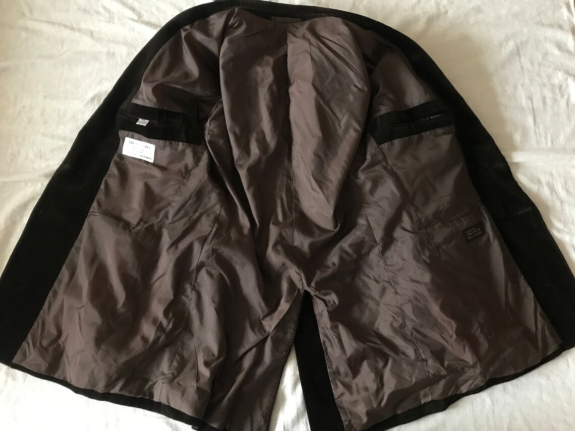 Colin Lester London Men's Dark Brown Jacket Blazer Velvet Size 40 US ...