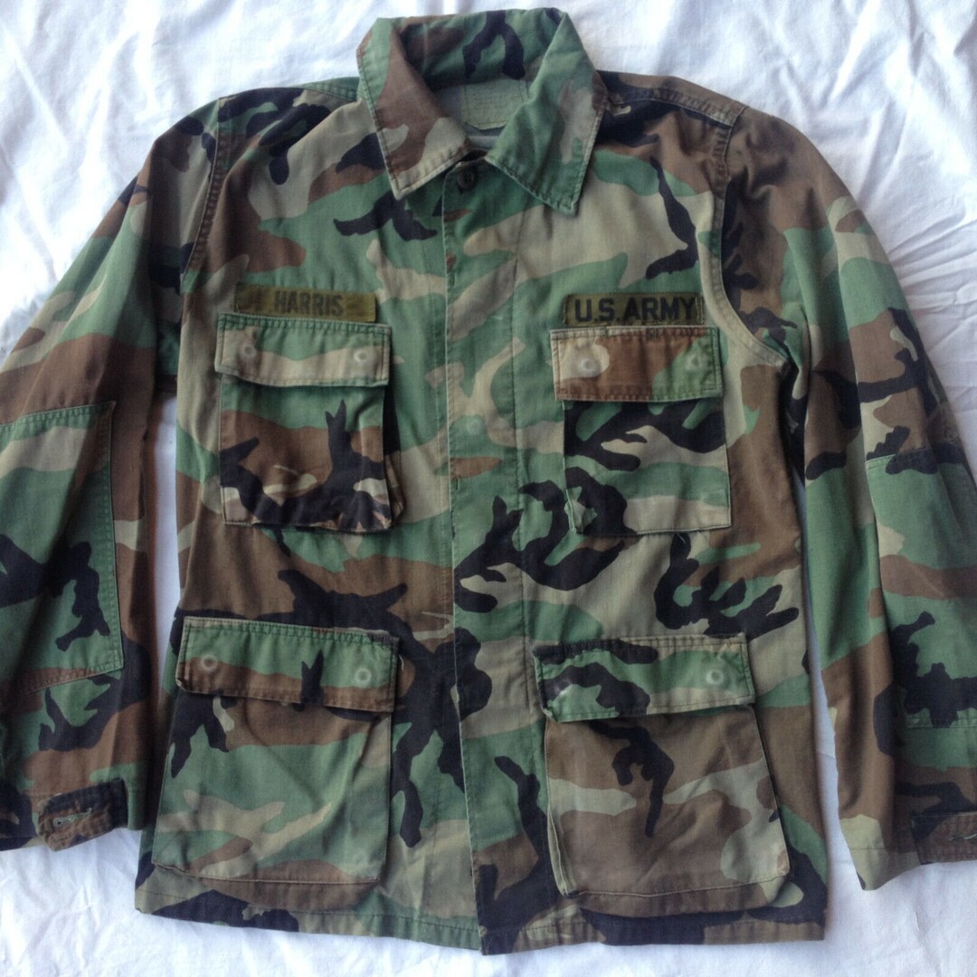 US Men's Camouflage Mlitary Field Shirt Small Size Regulat Nato ...