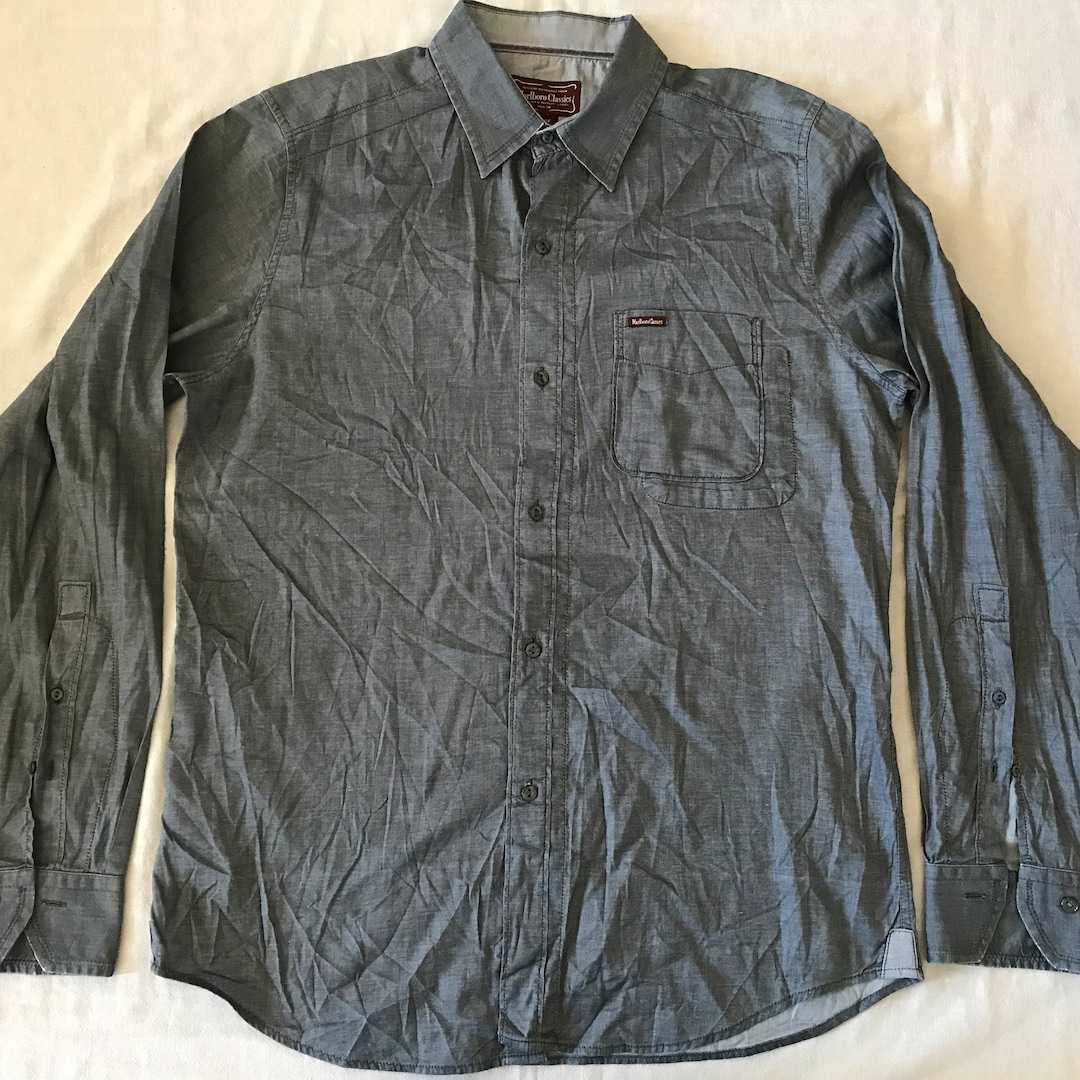 MCS Marlboro Classics Italian Men's Long Sleeve Dress Shirt Size Large ...