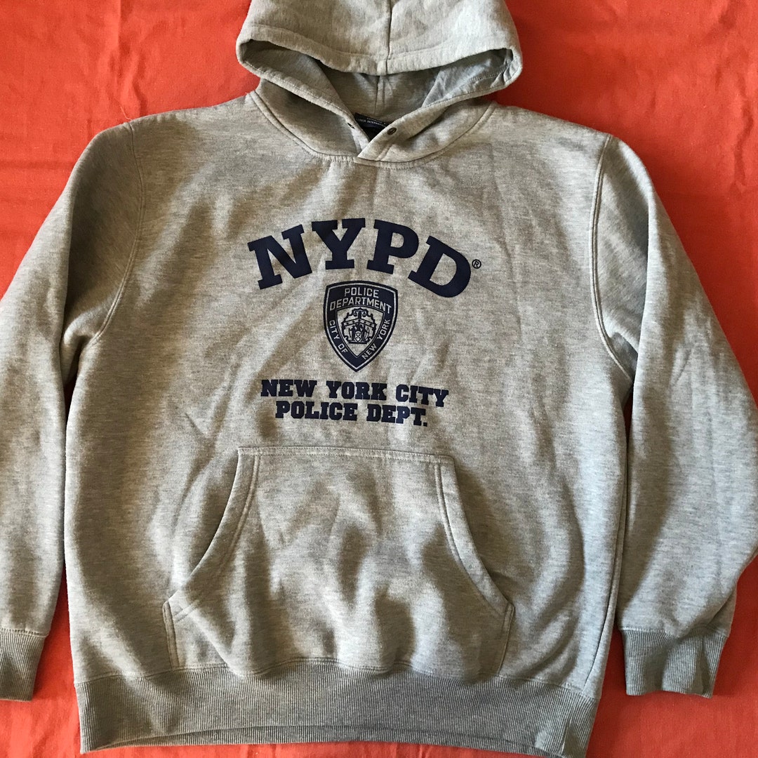 New York City Police Department NYPD Gray Men's Unisex Hoodis Pullover ...