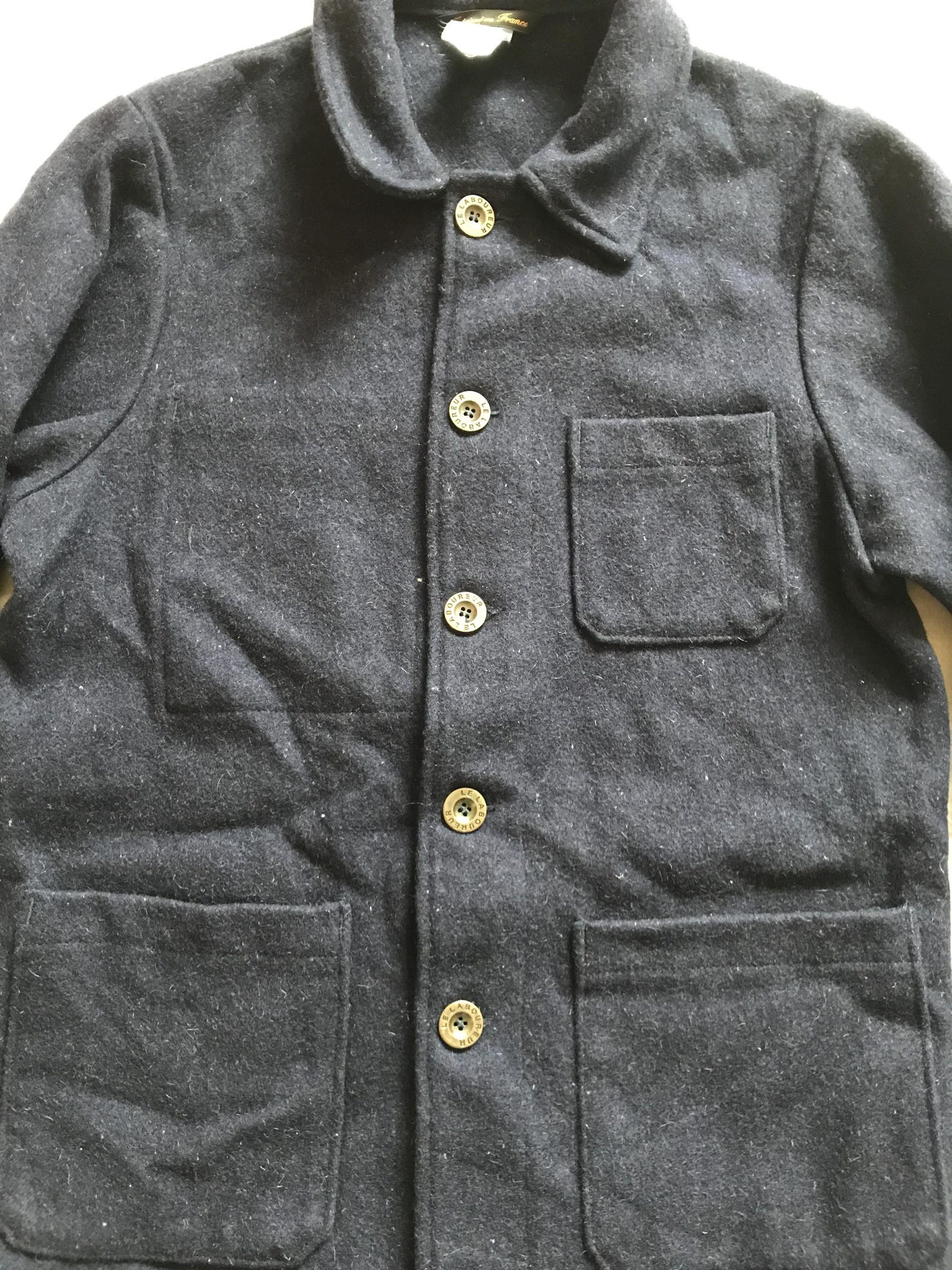 Le Laboureur Made in France Men's Wool Jacket Navy Blue Small Size - Etsy