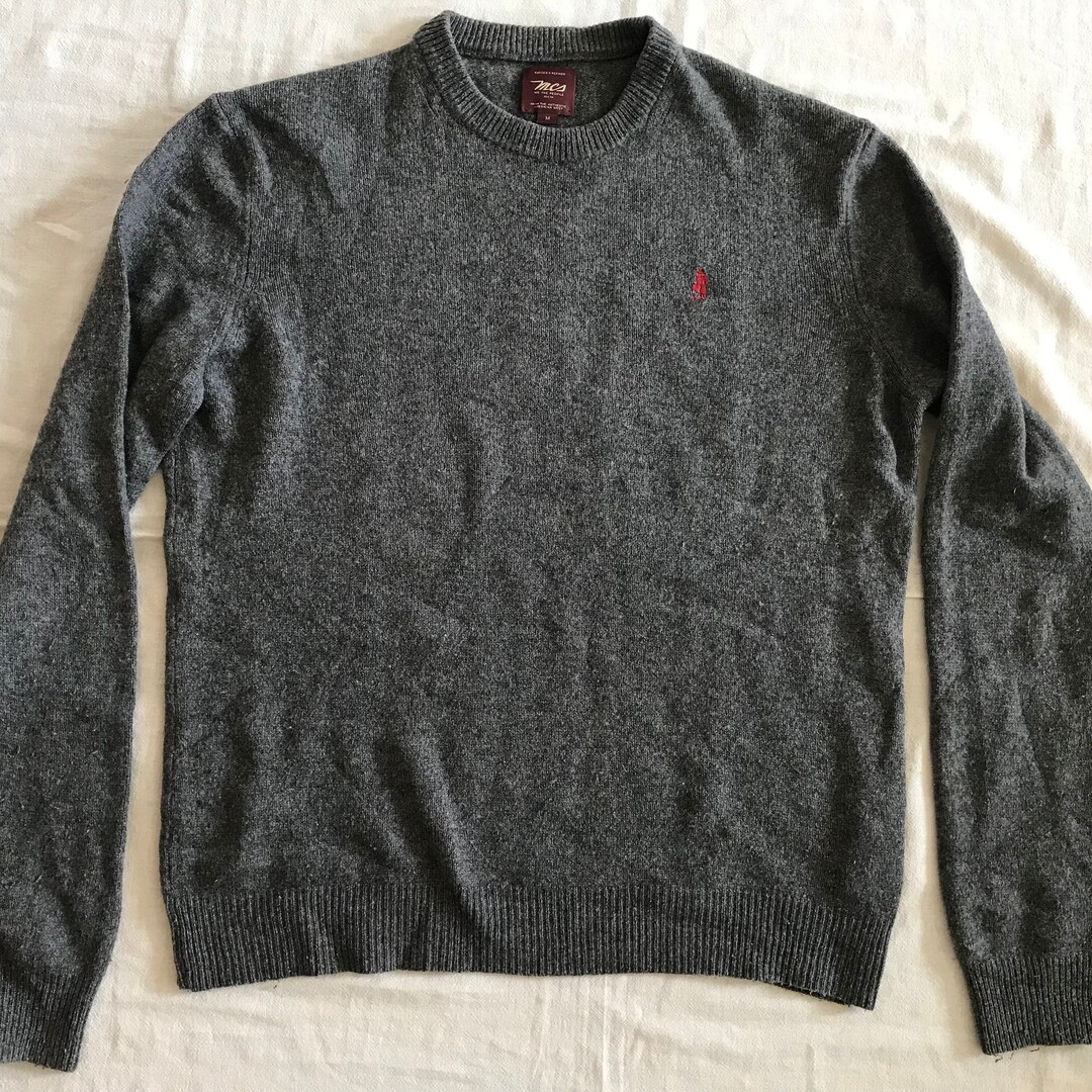 Marlboro Classics Men's Pullover Crew Neck Sweater Wool Combo Medium ...