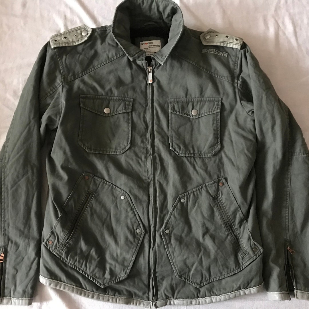 Energie Jeans Sixty Men's Winter Biker Racer Designed Jacket Olive ...