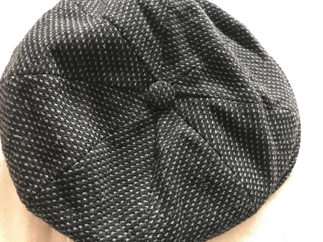 Panizza Made in Italy Newsboy Flat Hat Cap Gray Wool Combo Size 58 | 7 ...