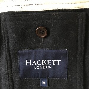 Hackett London Made in England Men's Wool Duffle Coat Navy Blue Medium ...