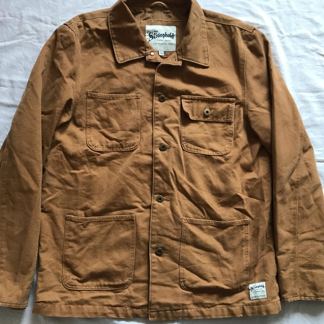 The Stronghold Los Angeles Co. Men's Rugged Workwear Jacket Light Brown ...