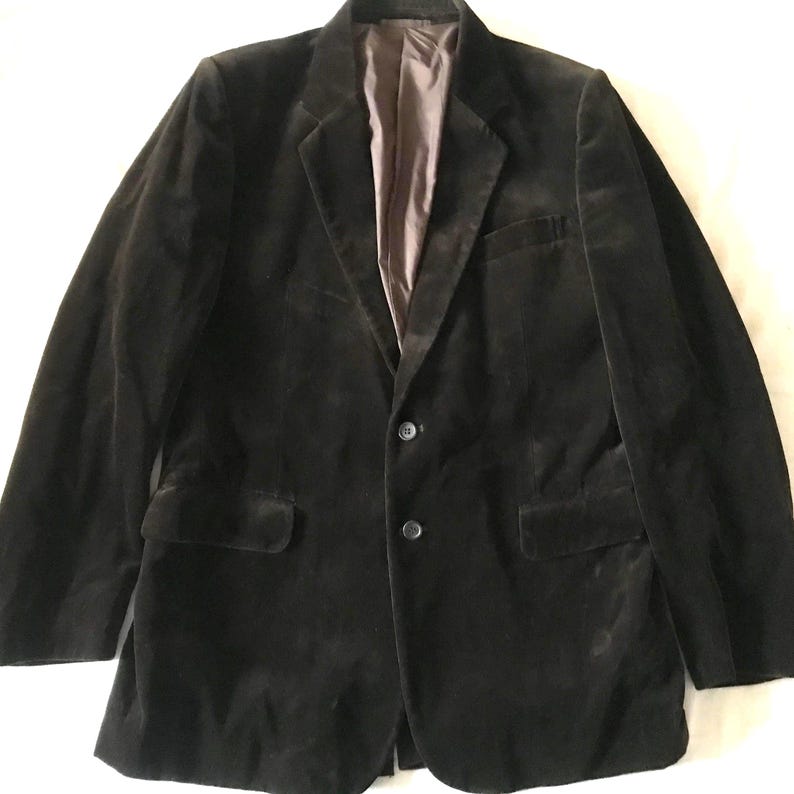 Colin Lester London Men's Dark Brown Jacket Blazer Velvet Size 40 US ...