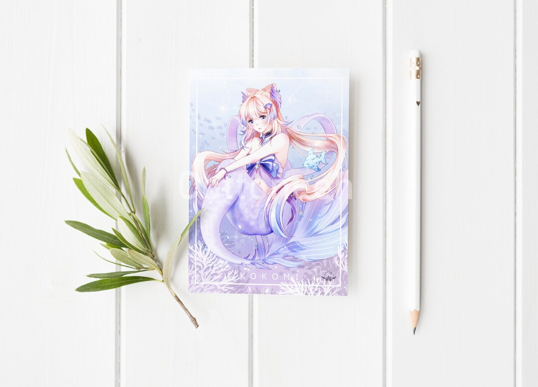 Kokomi Mermaid Poster, Genshin Impact Print, Sangonimiya Kokomi ...