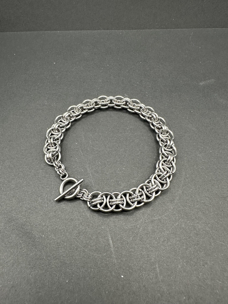 Helm Weave Chainmail Bracelet – Handmade Stainless Steel Chain Maille ...