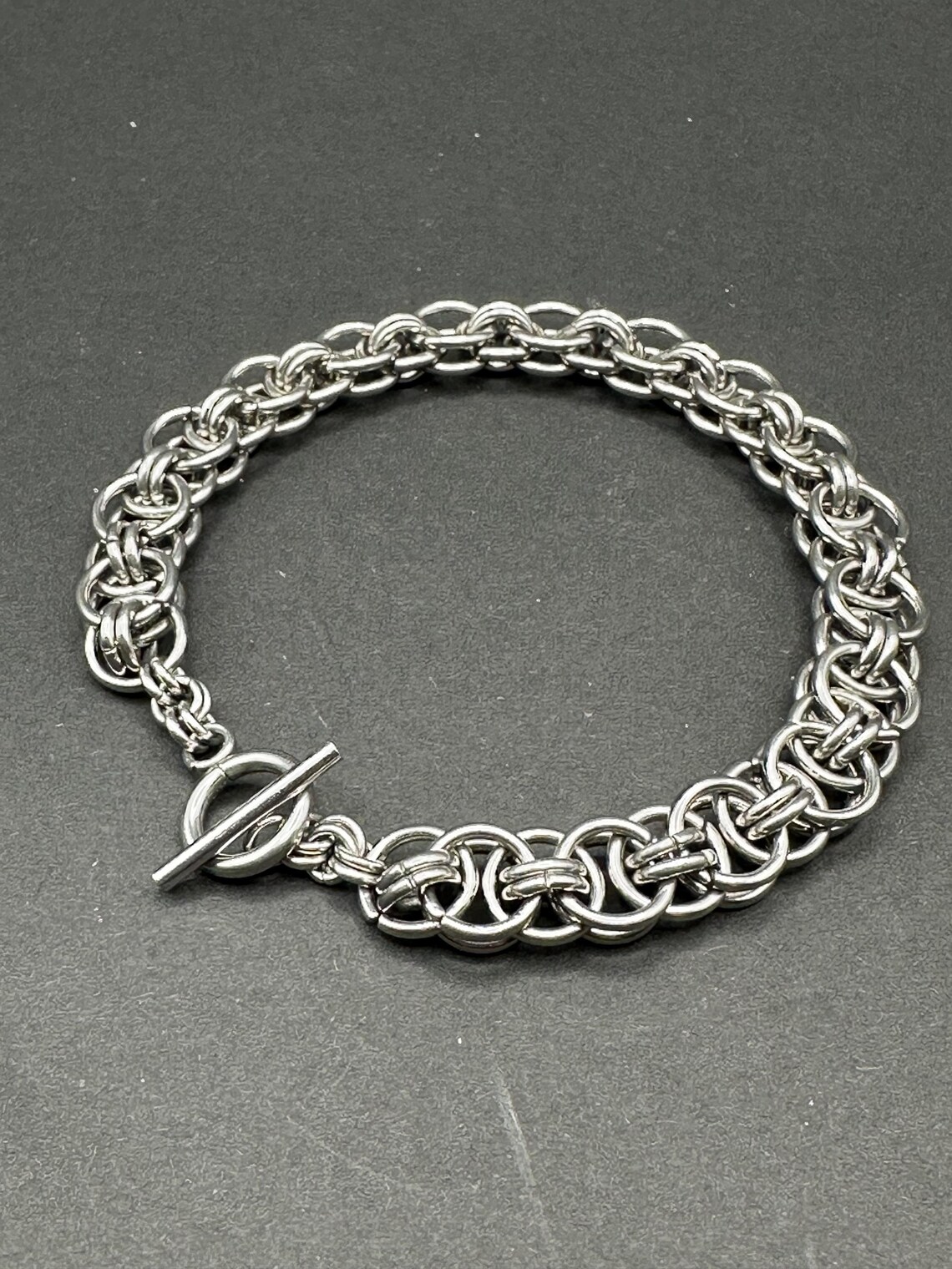 Helm Weave Chainmail Bracelet – Handmade Stainless Steel Chain Maille ...