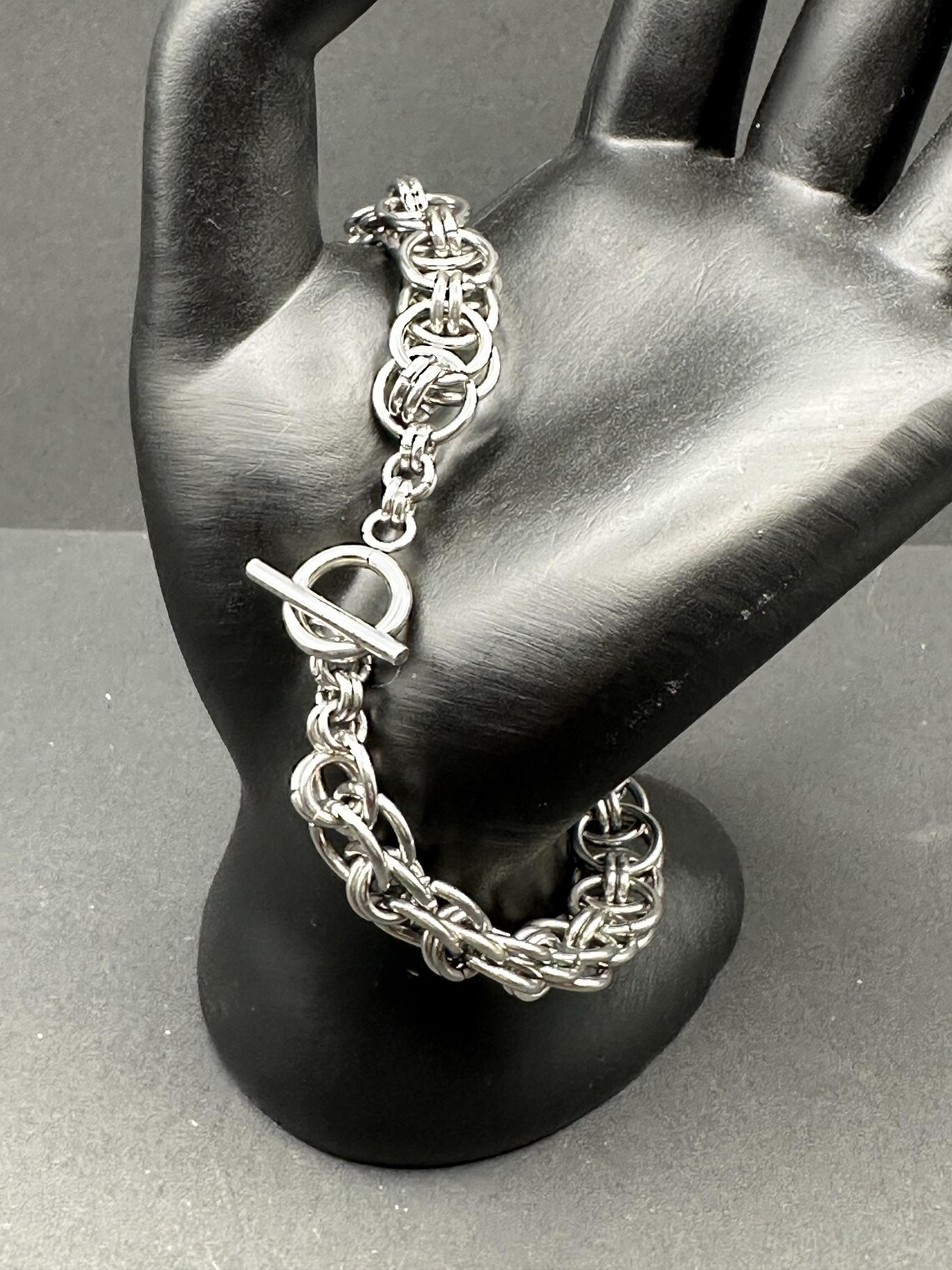 Helm Weave Chainmail Bracelet – Handmade Stainless Steel Chain Maille ...
