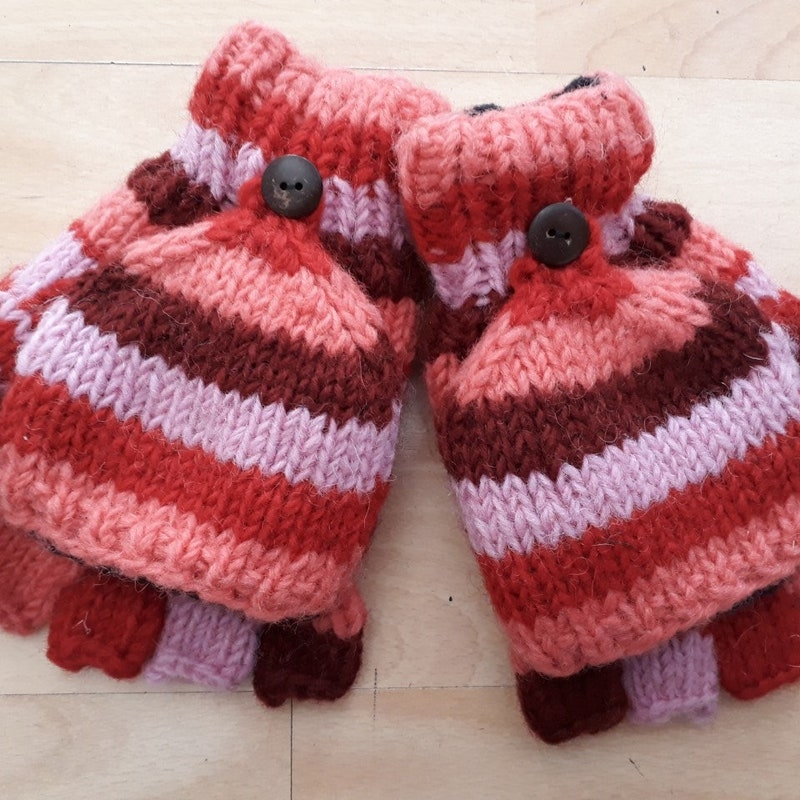 Mittens With Finger Flap - Etsy