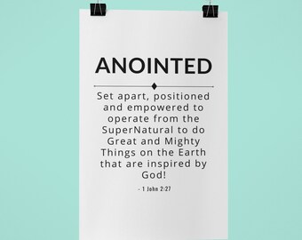 CHESED Christian Typography Print Christian Modern Wall Art Definition ...