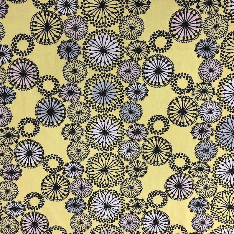 Scandinavian Swedish Fabric Cotton Fabric Yellow With - Etsy