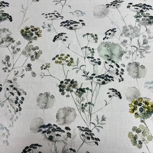 Botanical Print Cotton Fabric: Scandinavian Floral Design, 59" Wide - Etsy