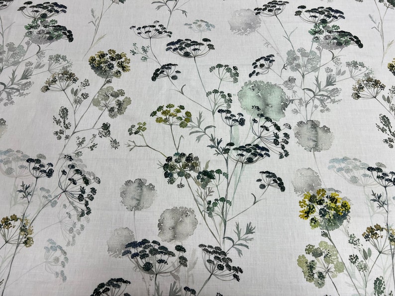 Botanical Print Cotton Fabric: Scandinavian Floral Design, 59