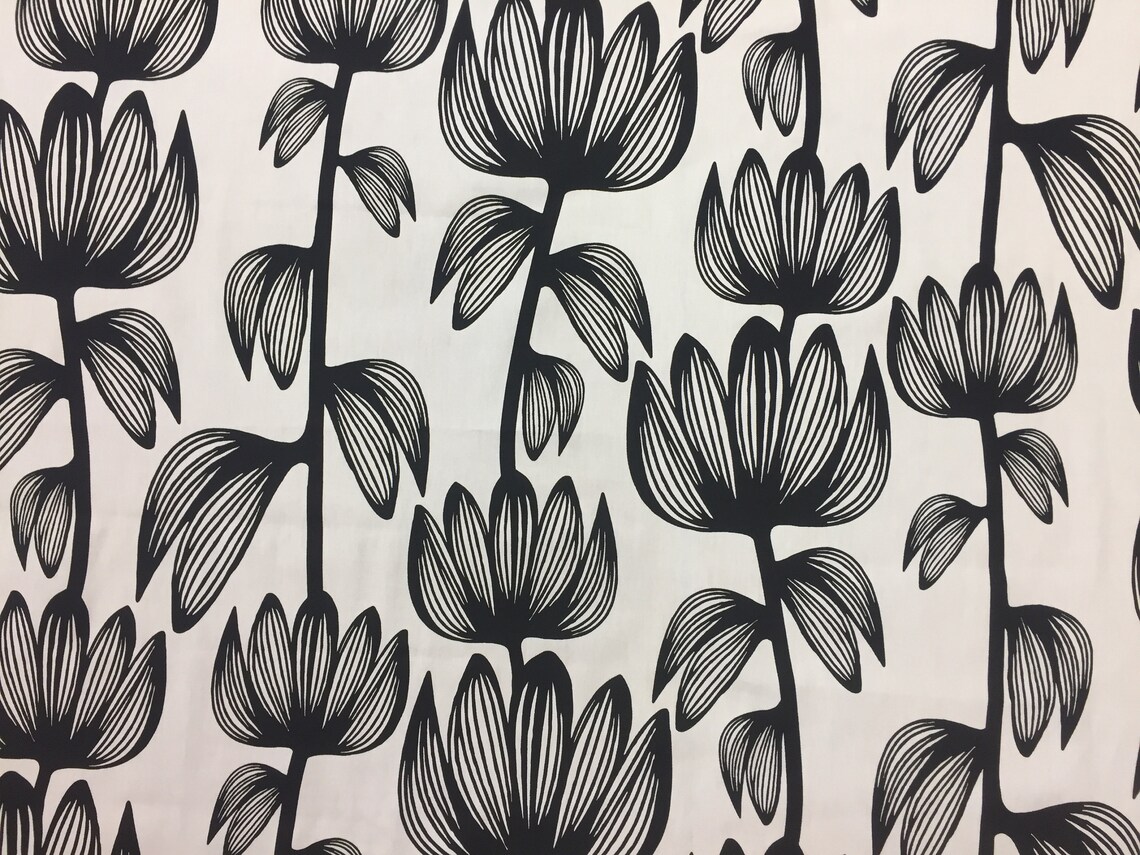 Scandinavian design upholstery fabric Cotton fabric white | Etsy