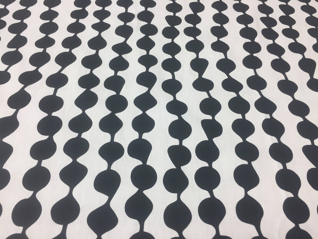 White Scandinavian Fabric With Black Circle, Scandinavian Design ...