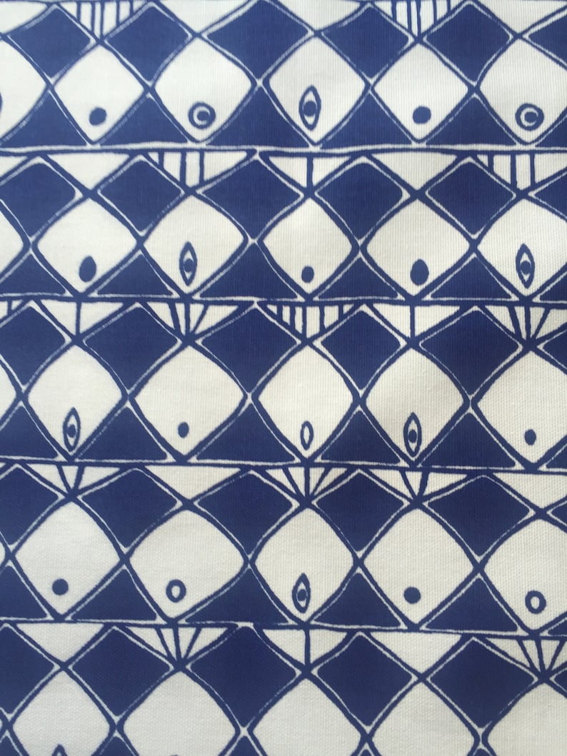 Scandinavian Upholstery Fabric Cotton Fabric White Blue - Etsy