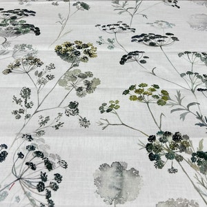 Botanical Print Cotton Fabric: Scandinavian Floral Design, 59" Wide - Etsy
