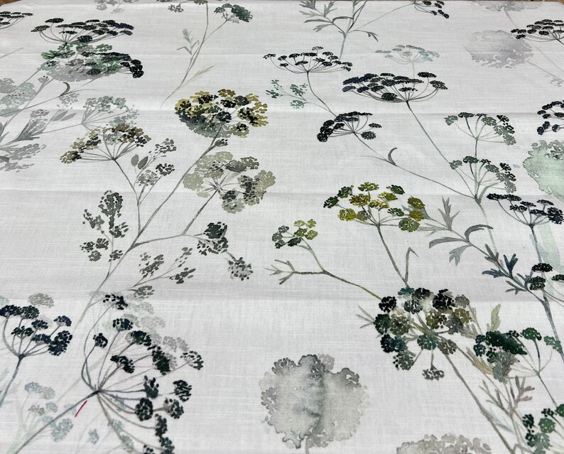 Botanical Print Cotton Fabric: Scandinavian Floral Design, 59