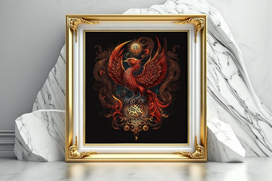 Red Phoenix Art, Midjourney Ai Art, AI Art Digital Download, AI ...