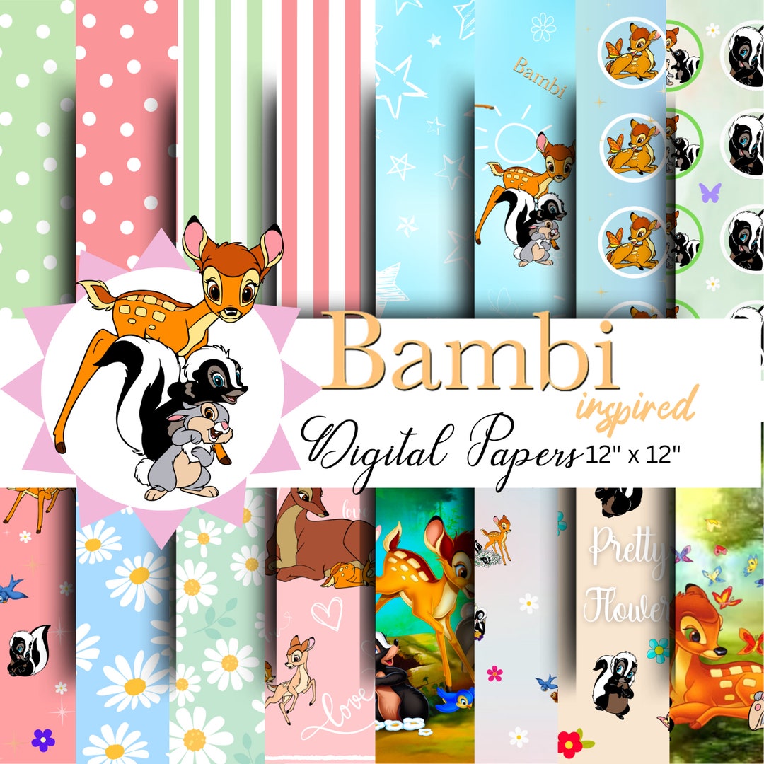 Bambi Inspired Digital Paper, Jpeg, Seamless - Etsy